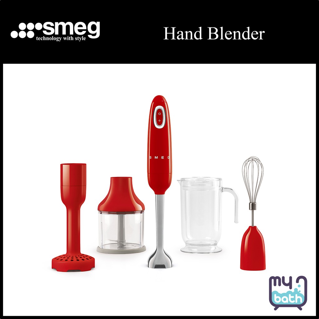 Smeg HBF22RD Hand Blender with Accessories Set - Red | Shopee Malaysia