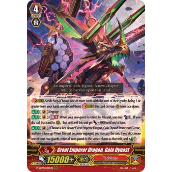 Cardfight Vanguard V-SS09 V-SS09/058EN Great Emperor Dragon, Gaia Dynast Tachikaze RRR (English ...