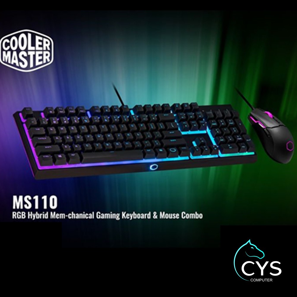 COOLER MASTER MS110 GAMING KEYBOARD & MOUSE | Shopee Malaysia