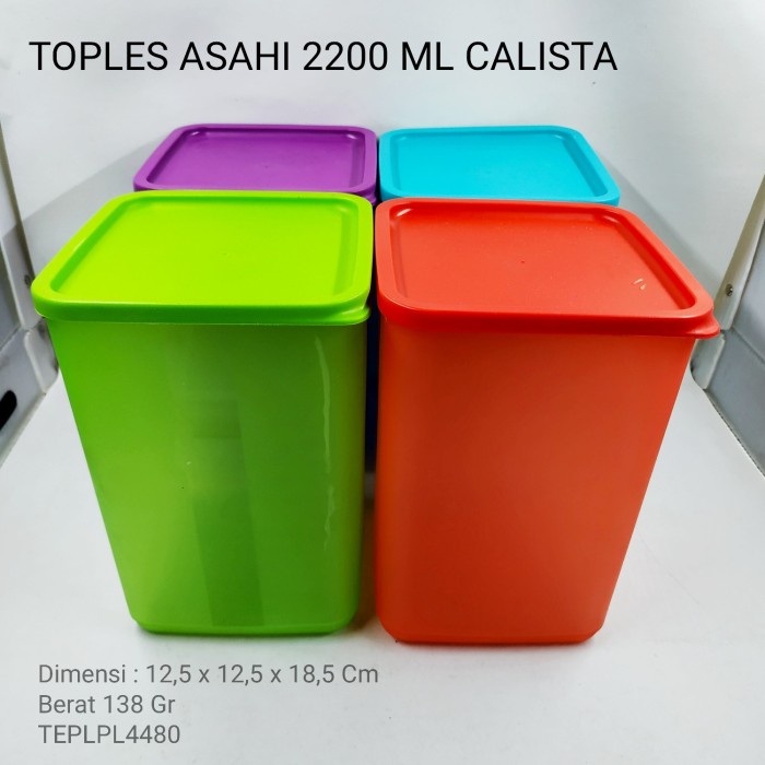Calista Asahi Plastic Jar 1000 ml, 1800 ml, 2200ml, 2500 ml Premium ...