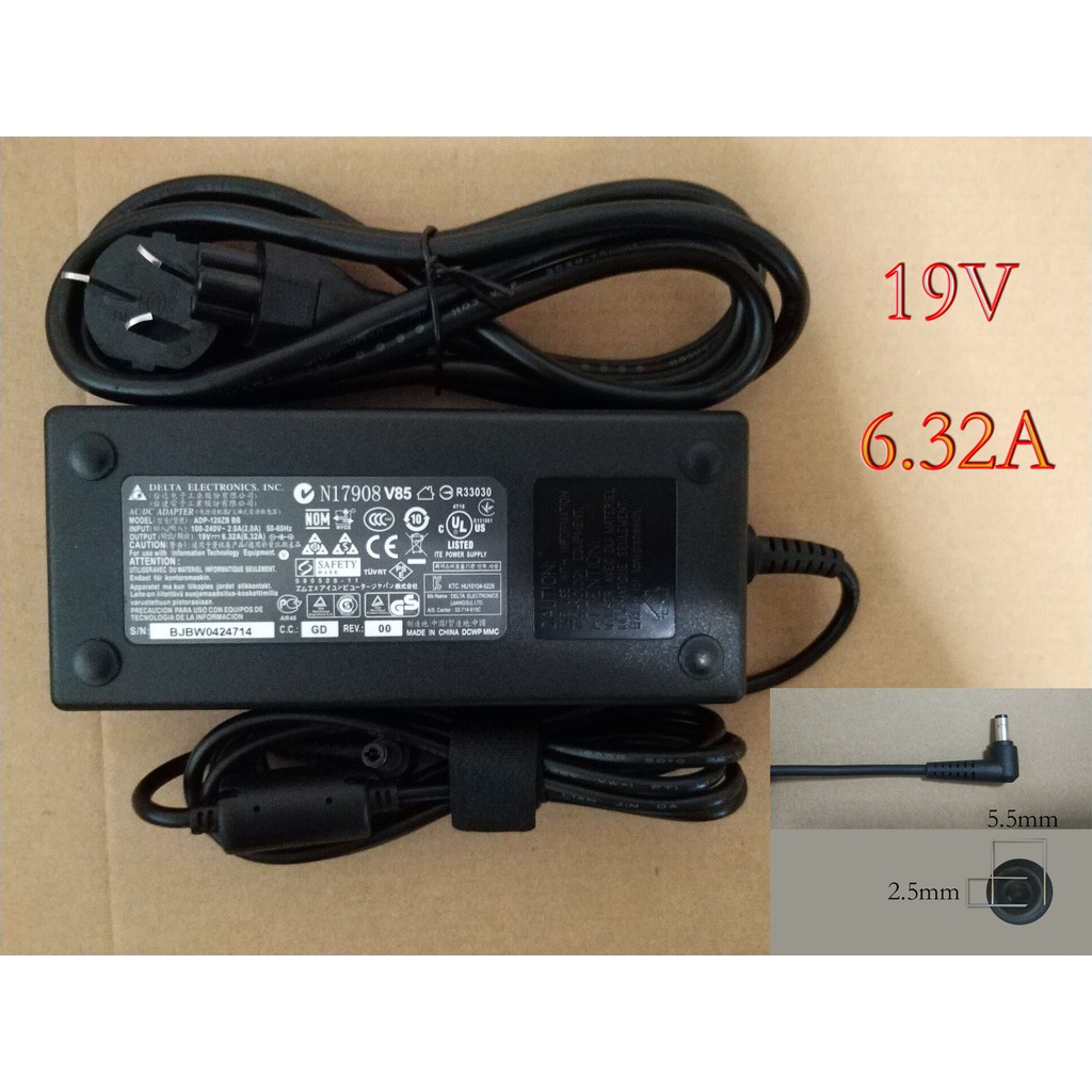 MSI 120W laptop charger for GE60 GE70 GP60 GP70 19V6.32A adapter 5.5MM ...