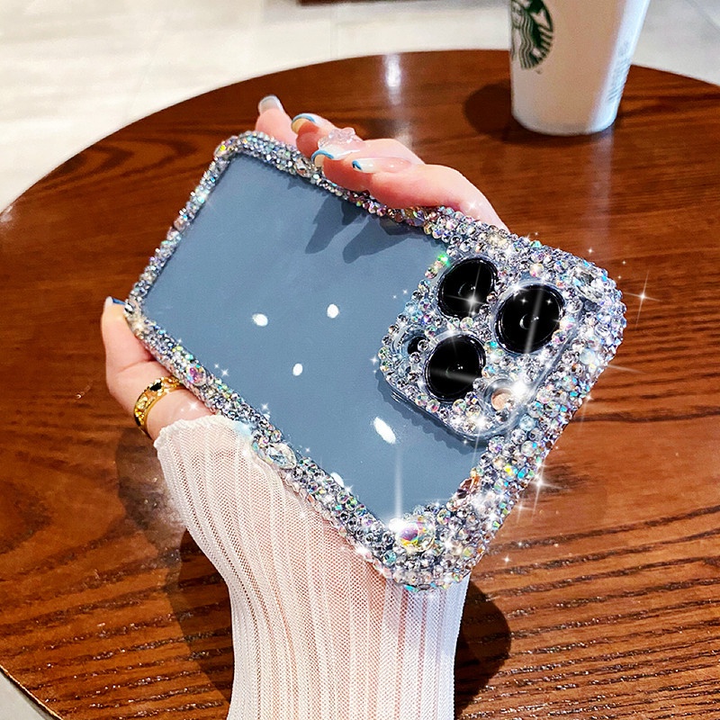 Bling Diamond Glitter Camera Protection Case For Iphone 16 15 14 13 12 ...