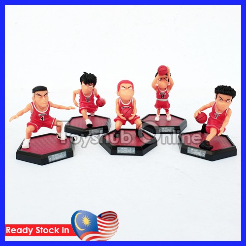 TOYSHUB 5pcs Slam Dunk Chibi Shohoku Team Hanamichi Sakuragi Mitsui ...