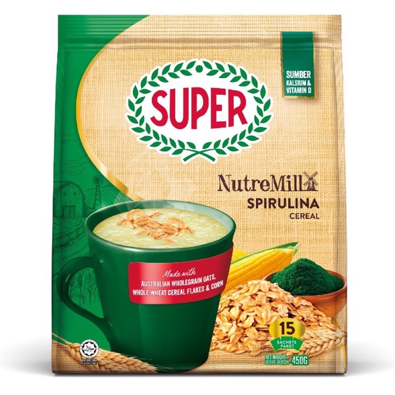 Super Nutrimill 5in1 Spirulina Cereal Instant Oat (15pack x30g ...