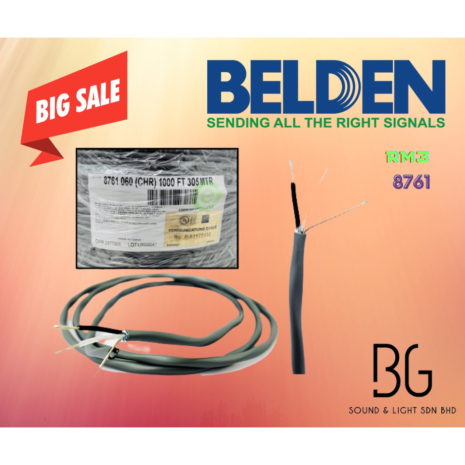 belden 8761 signal cable (per meter) | Shopee Malaysia