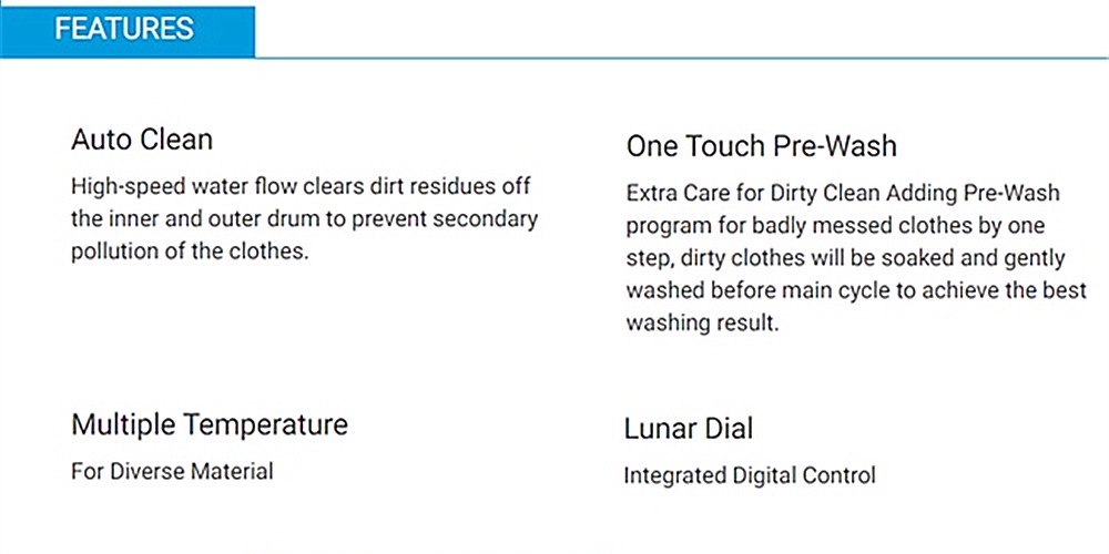 Midea 9.5kg Inverter Front Load Washer Washing Machine MF100W95B Mesin ...