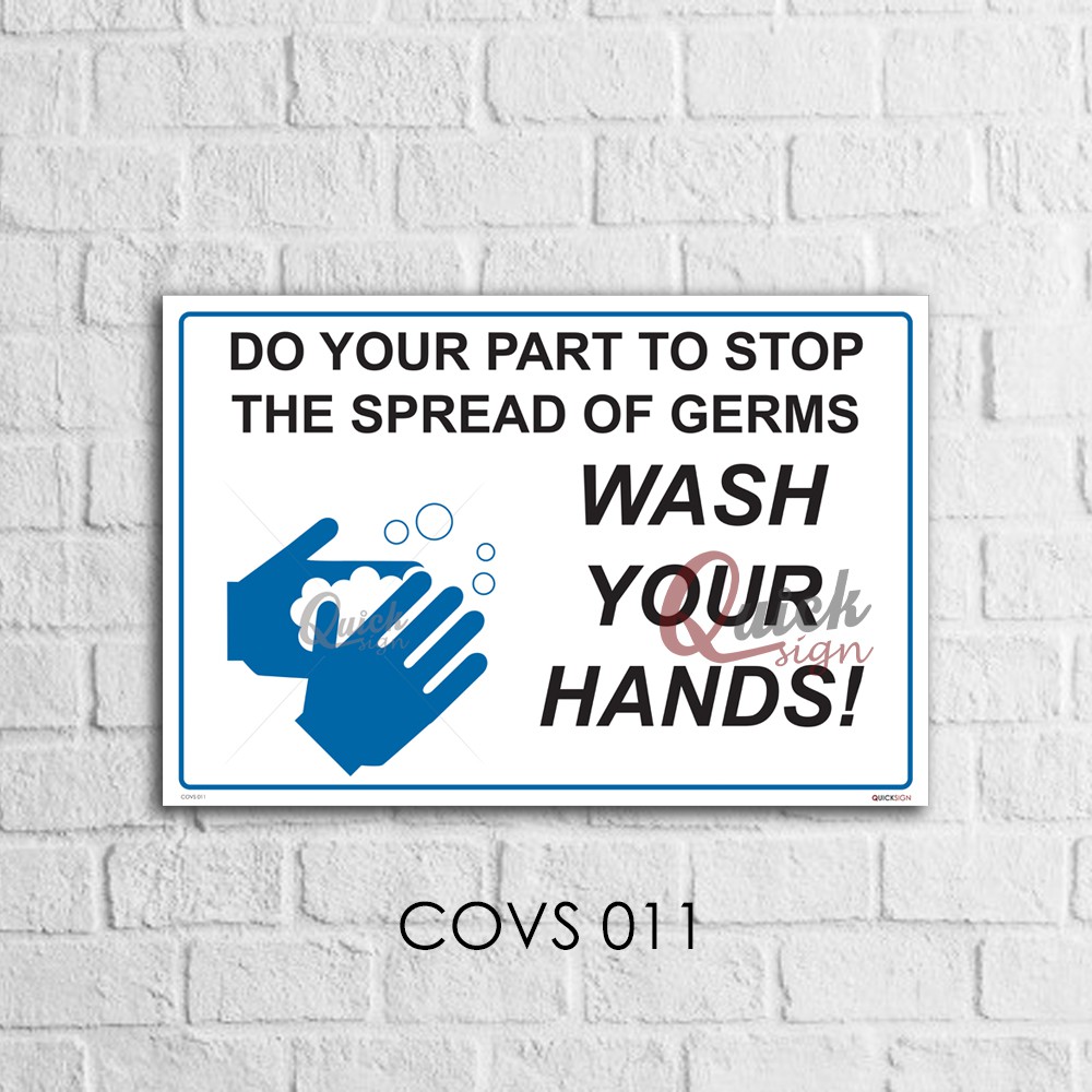 Mandatory Sign | STOP THE SPREAD OF GERMS WASH YOUR HANDS | Safety ...