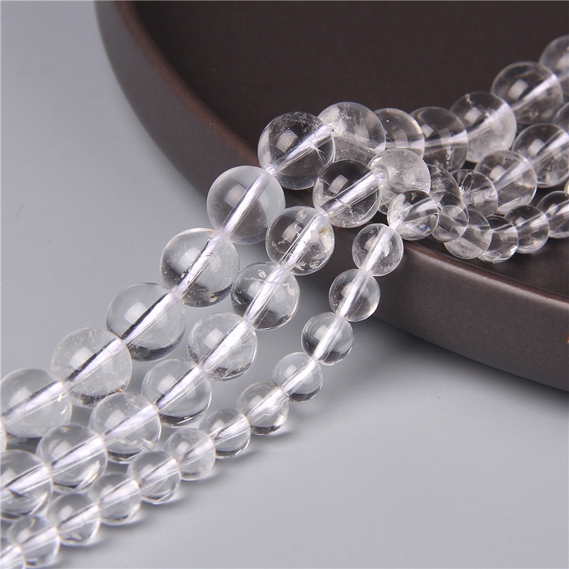 Transparent 100% Natural Stone Smooth White Clear Quartz Crystal Round ...