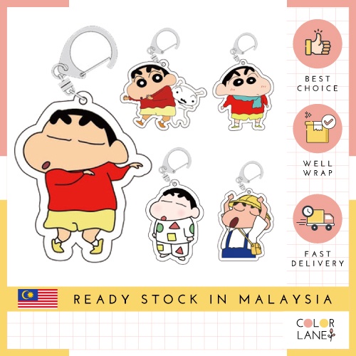*Ready Stock*1pcs of Cute Cartoon Keychain Crayon Sinchan Acrylic ...