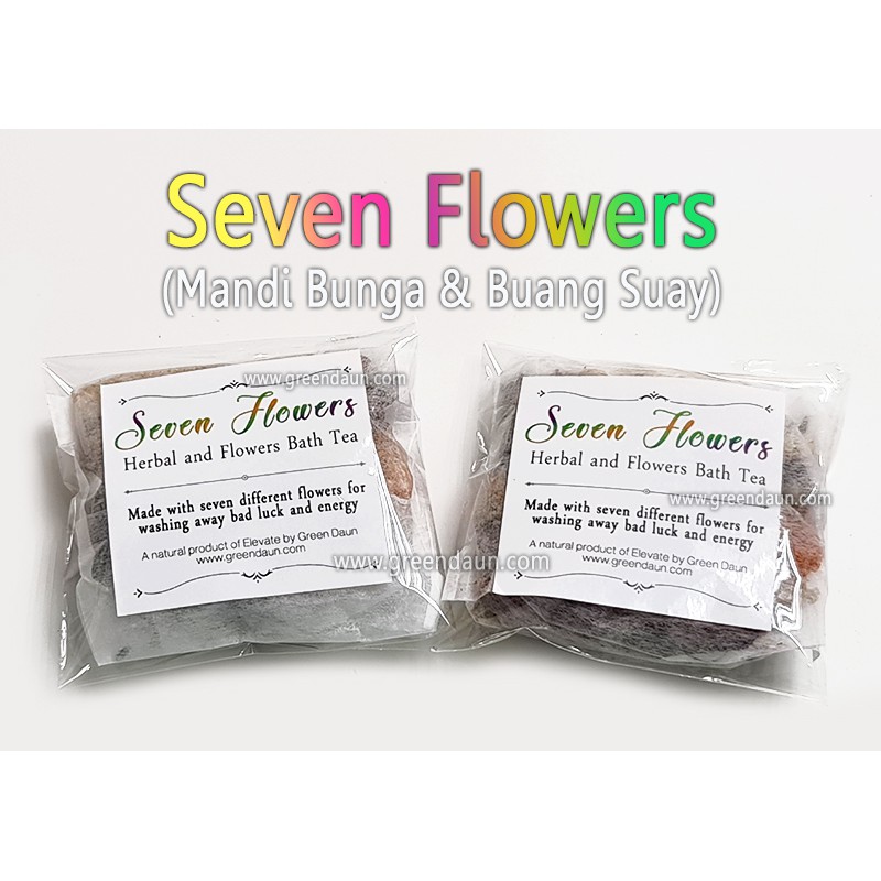 Mandi Bunga Buang Suay Seven 7 Flower Tea Bath Packet Bathing Shower ...
