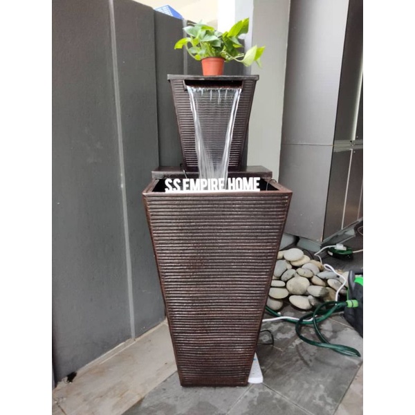 Fiberglass S04 Large / Medium Brown Feng Shui Water Fountain Pond Kolam ...