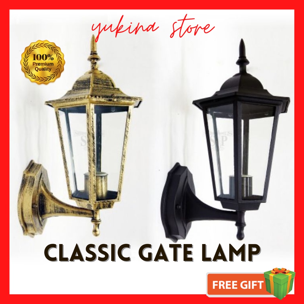 Classic Outdoor Wall Gate Lamp / Lampu Pintu Dinding Klasik Antik ...