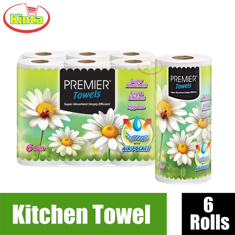 Premier Kitchen Towels (6 Rolls) | Shopee Malaysia