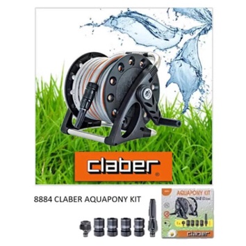 CLABER 8884 AQUAPONY KIT, HOSE REEL, GARDEN WATER HOSE REEL KIT ...