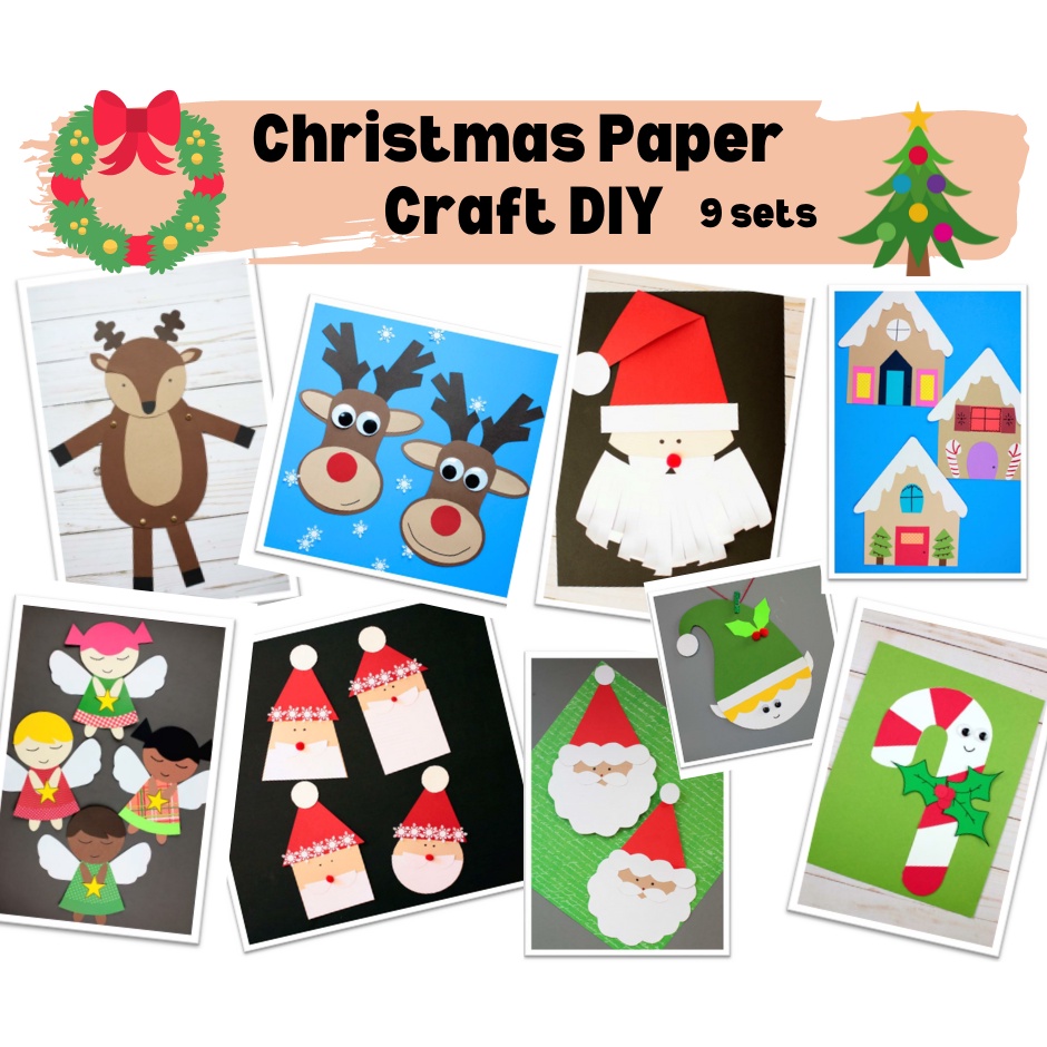 A149 - Printable Christmas Paper Craft 9 sets [PDF] kids activities ...