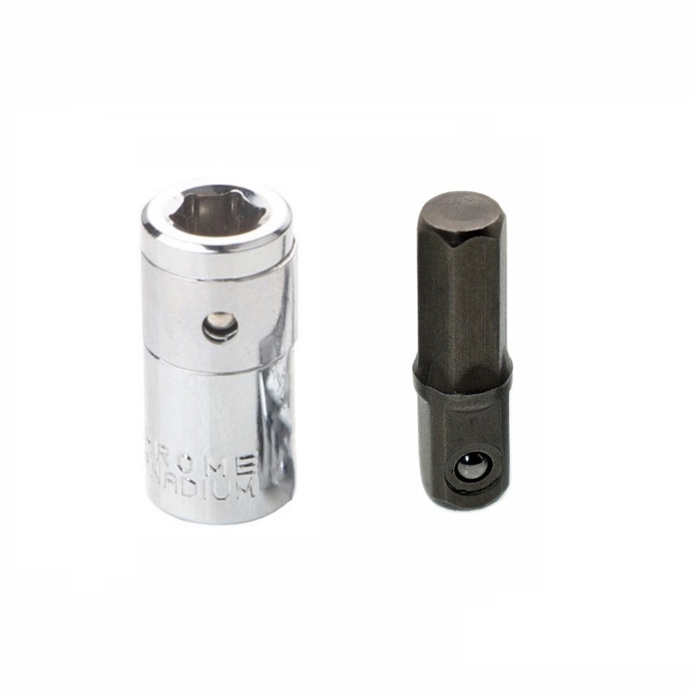1/4 Square Drive to 1/4 Hex Shank Impact Socket+1/4 Drill Socket ...