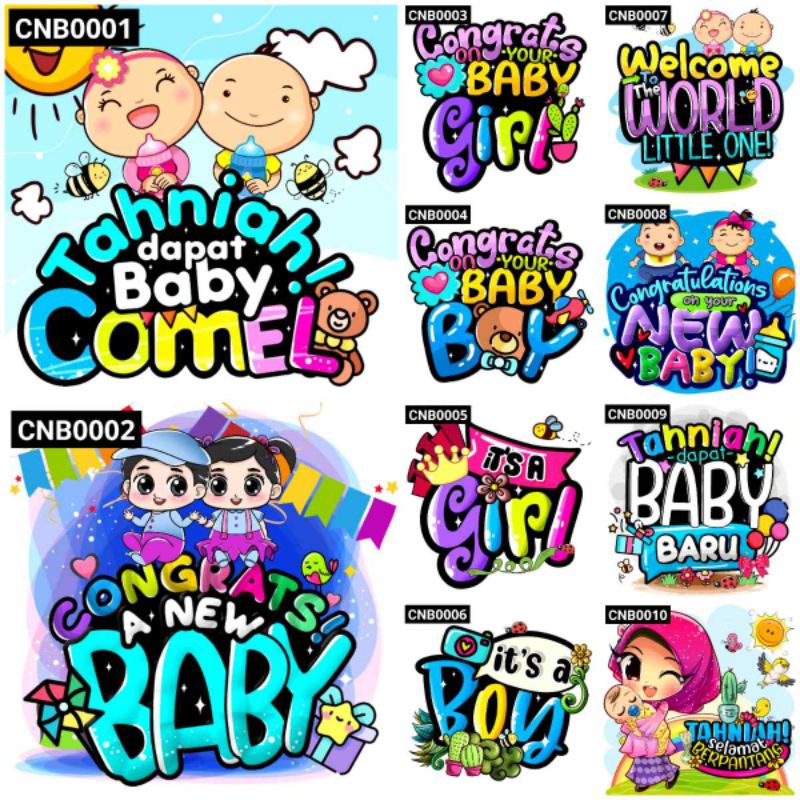 💥MURAH!!💥 New Born Baby Card | Kad Bayi Baru Lahir | Ibu Pantang | Wish ...