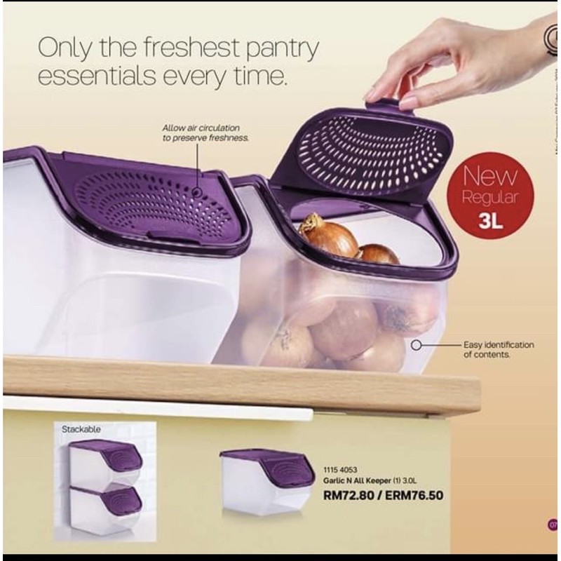 🔥OFFER🔥Tupperware Garlic N All 3L | Shopee Malaysia