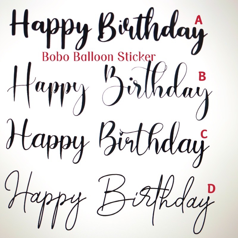 Ready stock belon sticker Bobo Balloon Sticker - A4 Size bobo belon ...