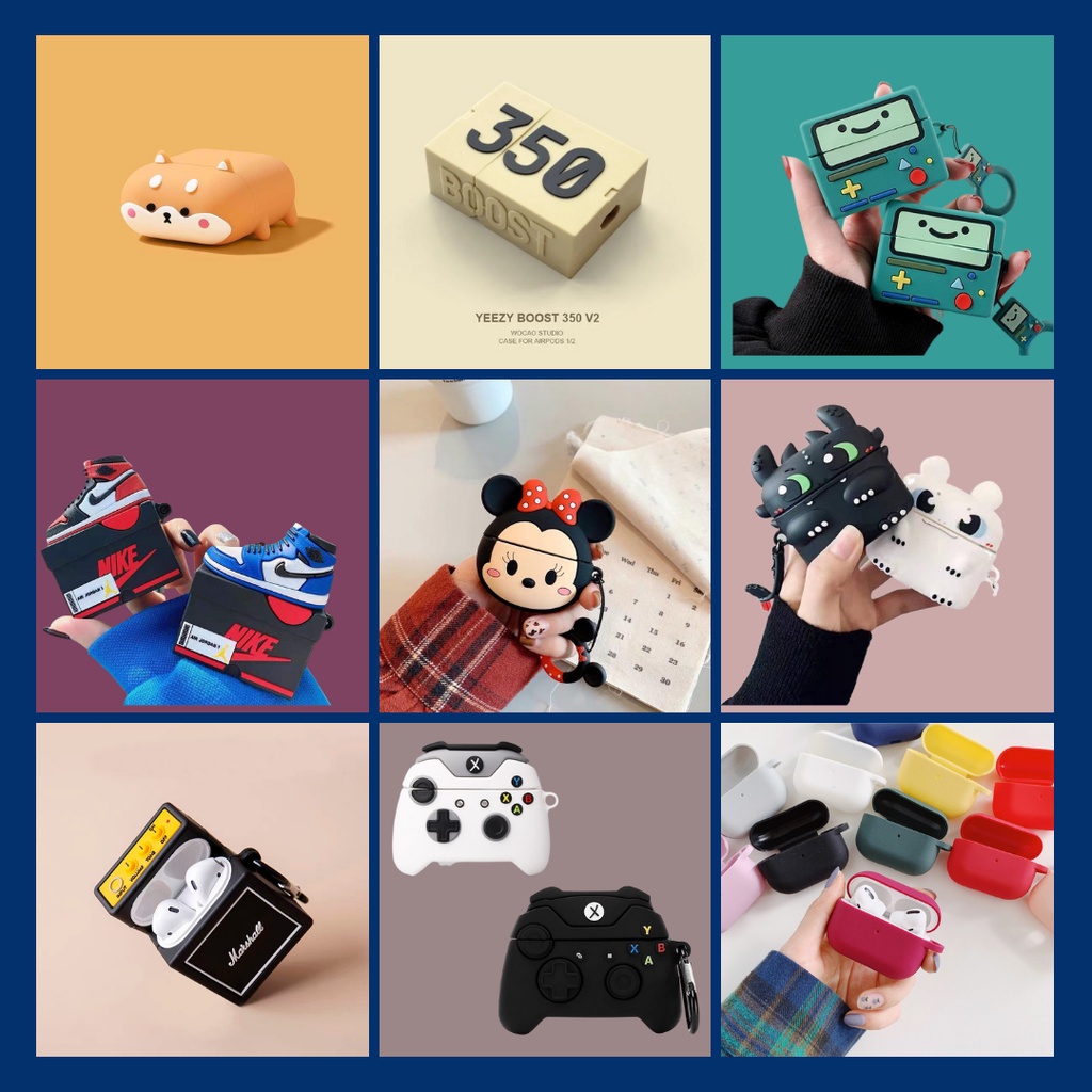 [24H SHIP&READY STOCKS] Cute Cartoon AirPods 1 2 3 Pro Cover Soft Case ...
