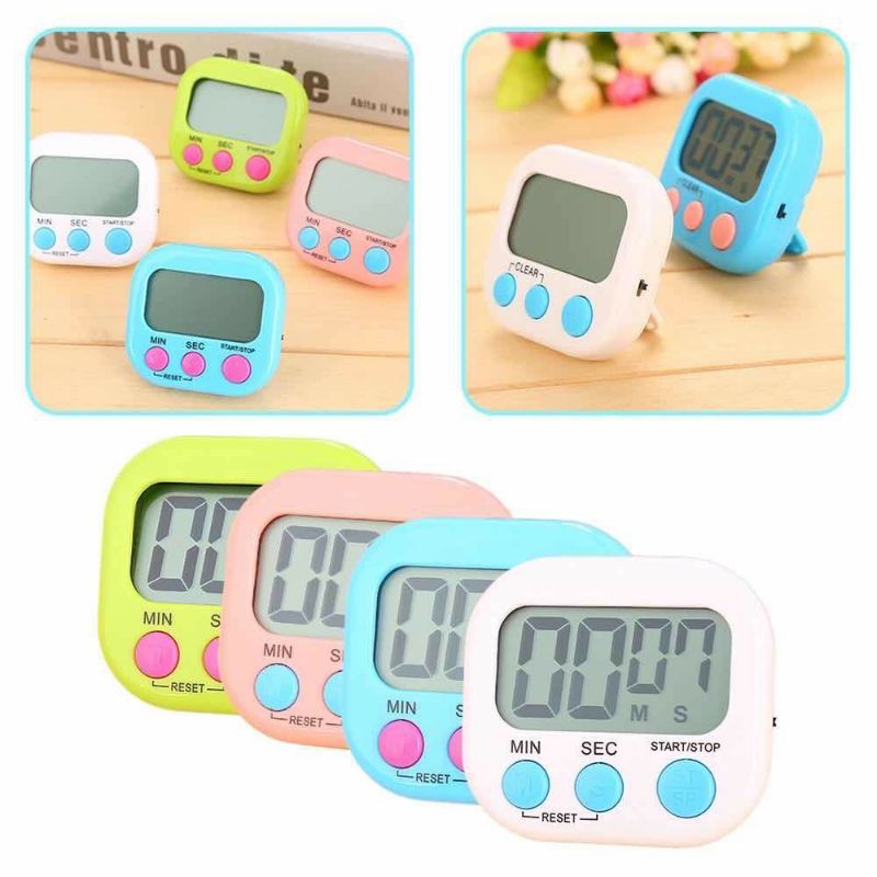 🇲🇾LCD Digital Kitchen Timer Cooking Baking Oven Timer Loud Alarm Clock ...
