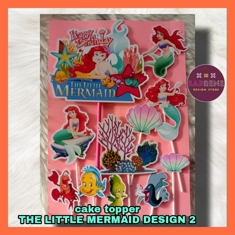 Cake Topper The Little Mermaid Design 2 Ready Stock | Shopee Malaysia