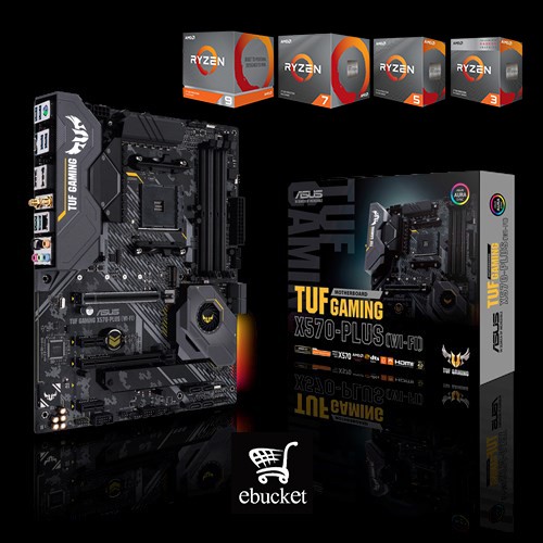 ASUS TUF GAMING X570-PLUS WIFI AMD X570 + AMD RYZEN CPU COMBO | Shopee ...