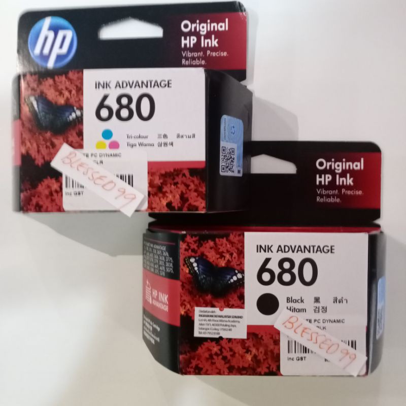 HP 680 BLACK INK / TRI COLOR COLOUR INK CARTRIDGE【ORIGINAL】 | Shopee ...