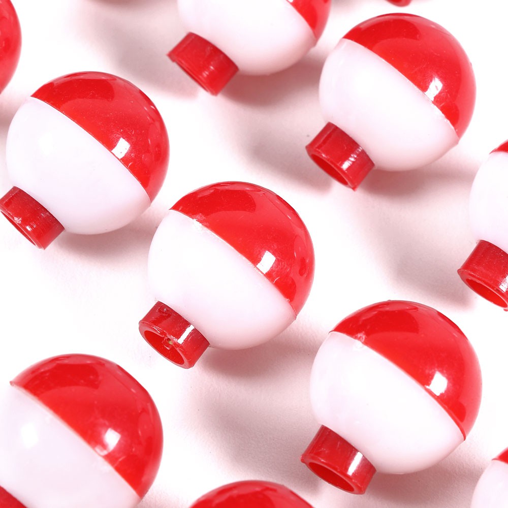 HENGJIA 1PCS red white Round Plastic Floats Fishing Bobbers For Sea ...