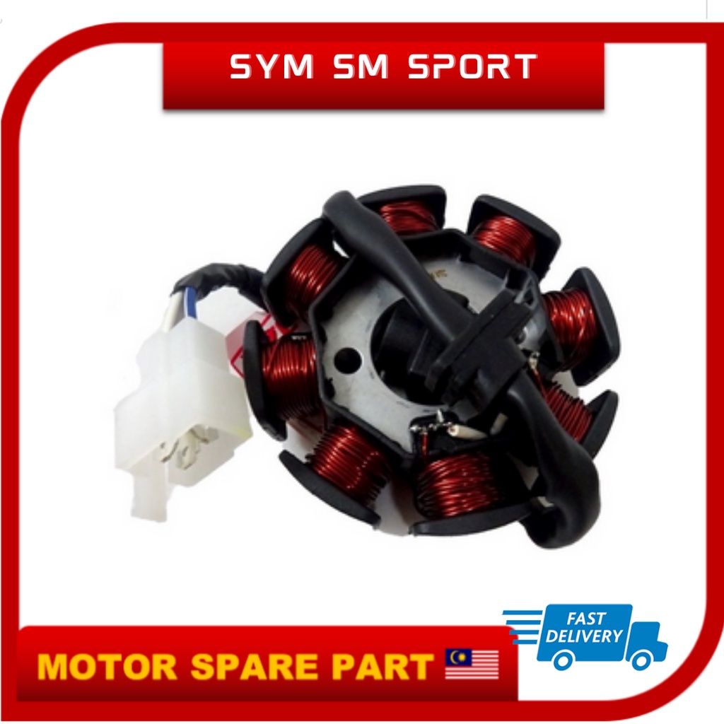 SYM SM SPORT STARTER COIL ASSY MAGNET FUEL COIL STARTOR COIL SM-SPORT ...