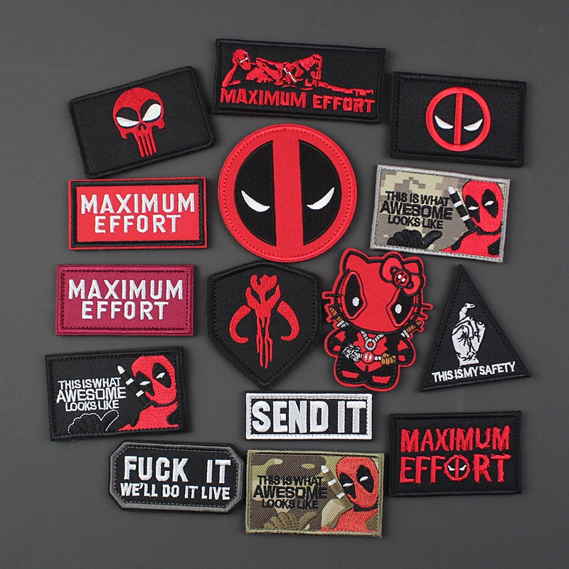 Deadpool Badge Army Fan Armlet Tactical Morale Backpack Patch patches ...