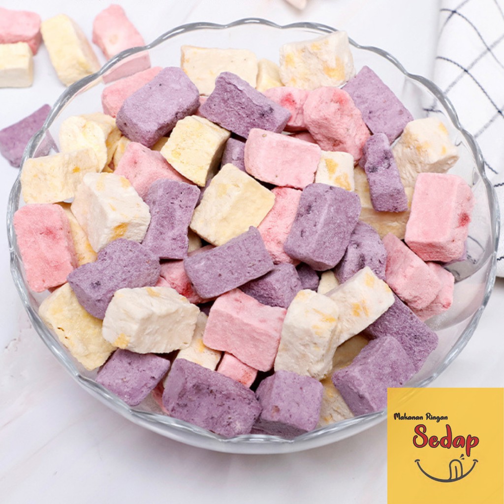 80g Frozen Yogurt Cube / Yogurt Beku (Blueberry, Peach, Mango) - Halal ...