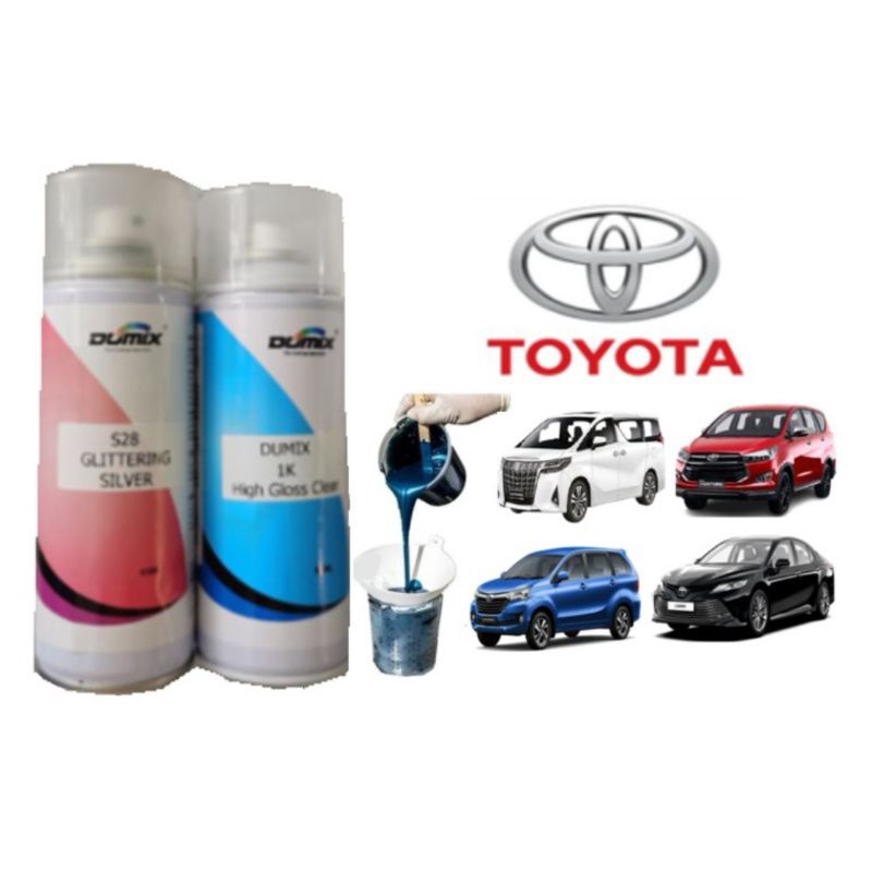 TOYOTA COLOR AEROSOL SPRAY PAINT+ CLEARCOAT SET/ PAINT ONLY | Shopee ...