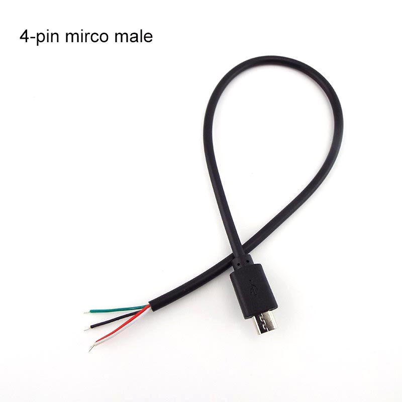 5 Types Wire Micro USB 2.0 Type-C AUX Mono Connector Power Supply ...