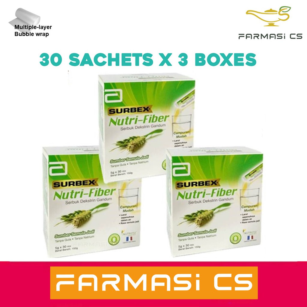 Abbott Surbex Nutri-Fiber (5g x 30s x 3 boxes) TRIPLE EXP:06/2026 ...