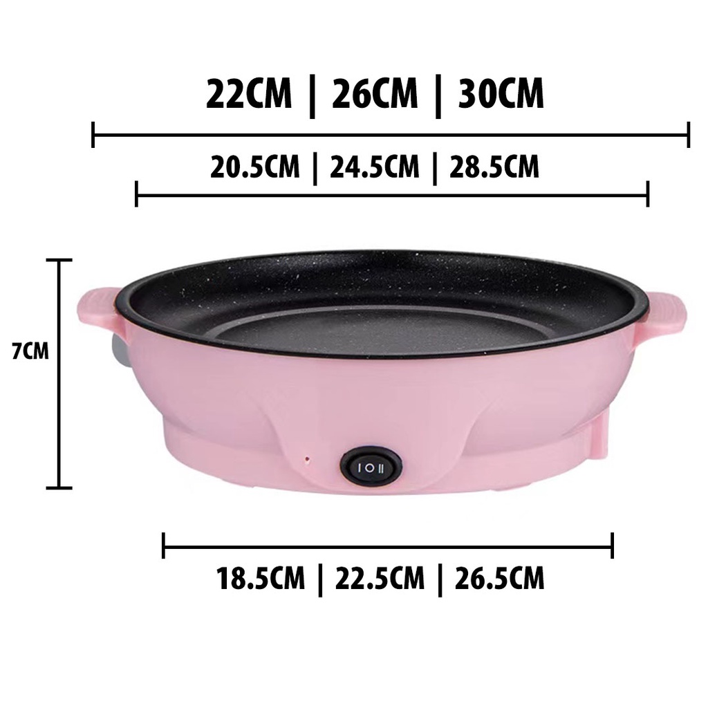 🔥NEW🔥Electric Pan Non Stick Steamboat And Grill Multifunction Cooker ...