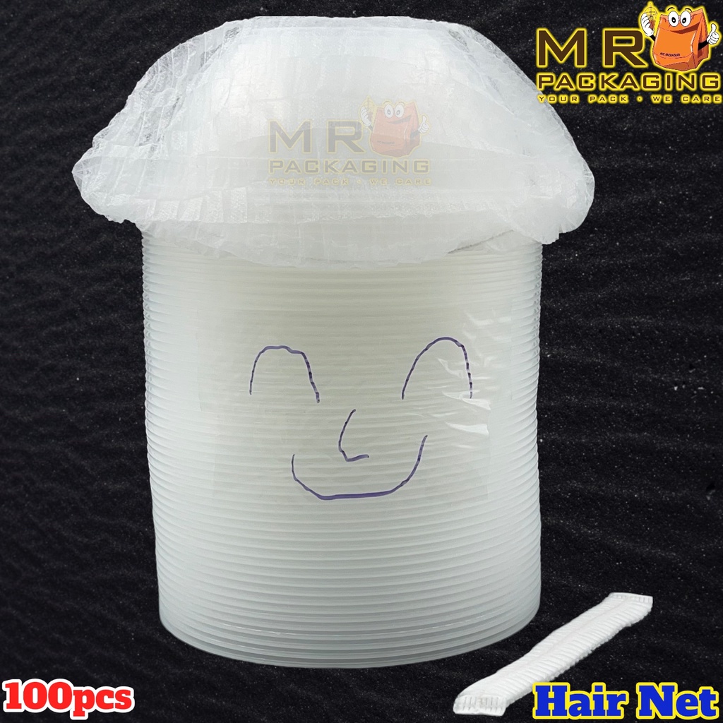 Disposable Hair Net [ 100pcs ] Non woven Cap Head Cover Hairnet Shower ...