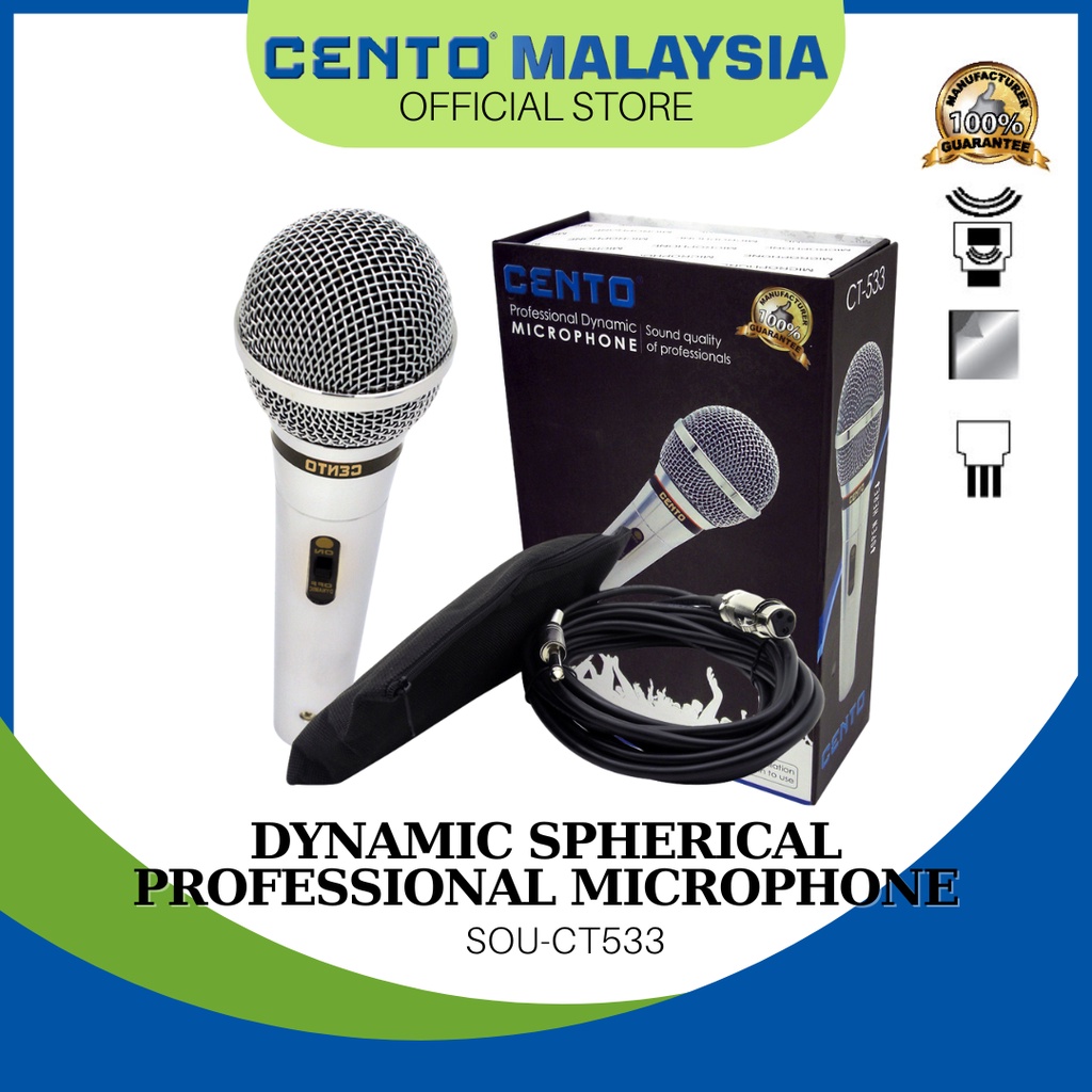 Cento Dynamic Spherical Professional Microphone SOU-CT533 | Shopee Malaysia
