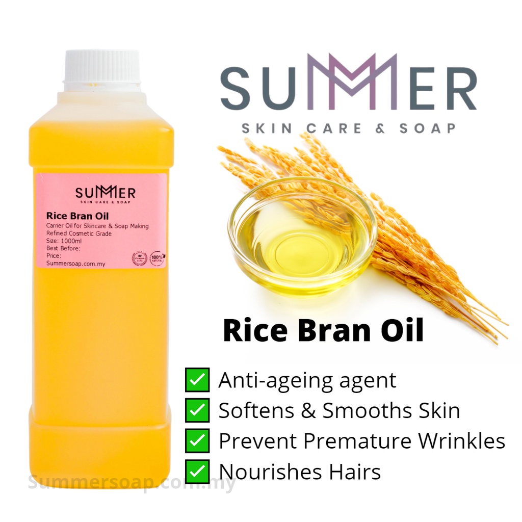 Summer Soap Premium Grade 100% Pure Rice Bran Oil米糠油 Food Grade Carrier Oil Base Oil for ...