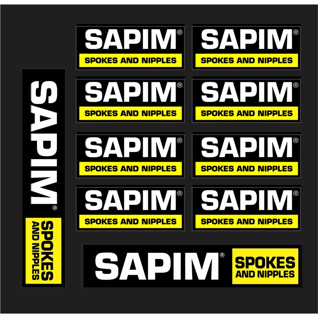Sapim 10 pcs sticker spokes and nipple wheelset sticker rim mtb road ...
