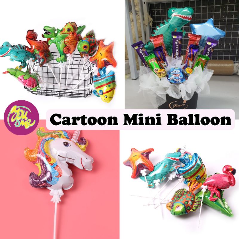Mini Cartoon Balloon / 5 inch self inflate mini cartoon balloon ...