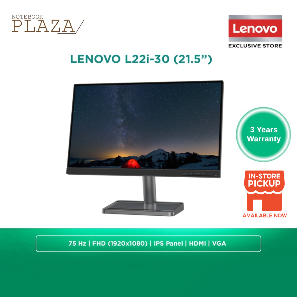 Lenovo L22i-30 21.5” FHD IPS LED FreeSync UltraSlim Monitor | Shopee ...
