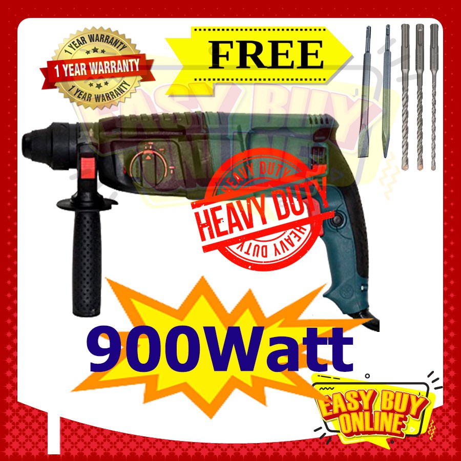 900W MAXX=MEXX BOSCH ROTARY HAMMER DRILL 3 MODE HAMMER DRILL WALL ...