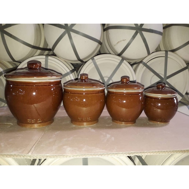 Pasu Garam/Tembikar Bekas Garam Tanah Liat/Sauce pot/Salt pot/Spice ...