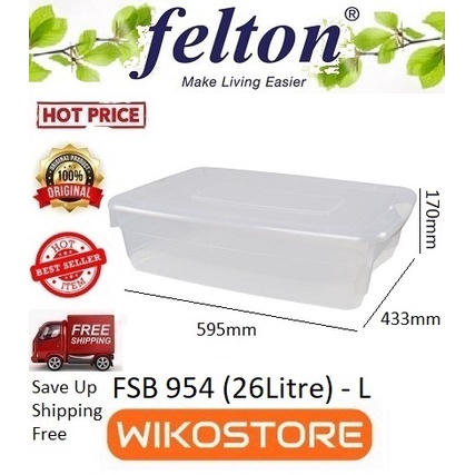 Lowest Price 3 [Wikostore] Felton FSB954 Iconic Storage Box 26Litre (L ...