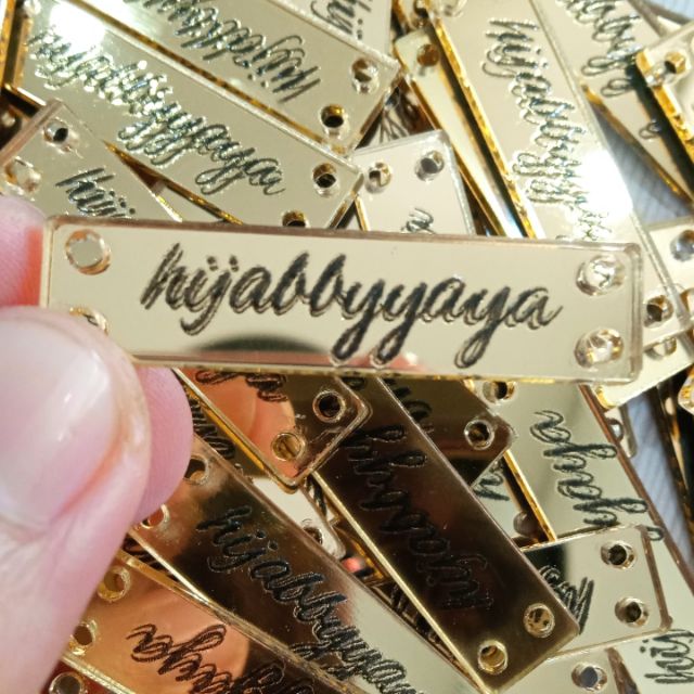 🔥READY STOCK🔥TAG TUDUNG GOLD / HIJAB LABEL GOLD / HIJAB TAG GOLD ...