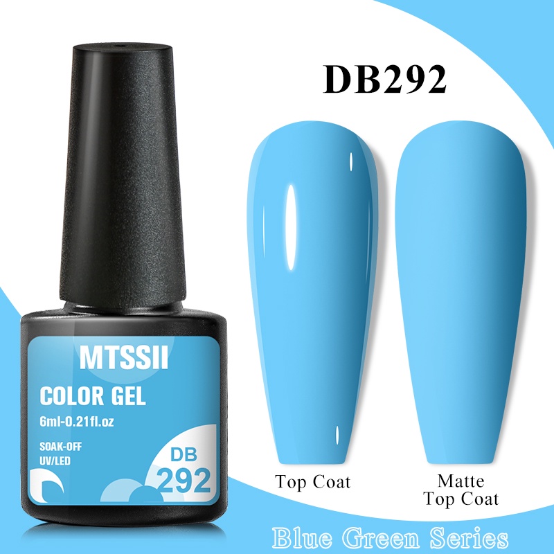 Mtssii UV Gel Nail Polish Soak Off UV Manicuring Nail Gel Polish - Blue/Green Series (6ml ...