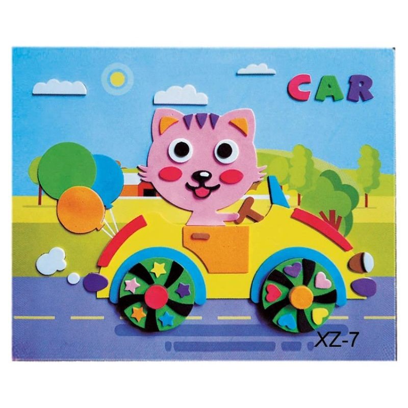 ️Busy Kids ️3D movable EVA sticker puzzle/kid DIY art and craft ...