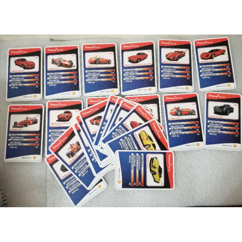 Limited Edition Shell V Power Ferrari Pocket Card Kad Set of 24 Pcs ...
