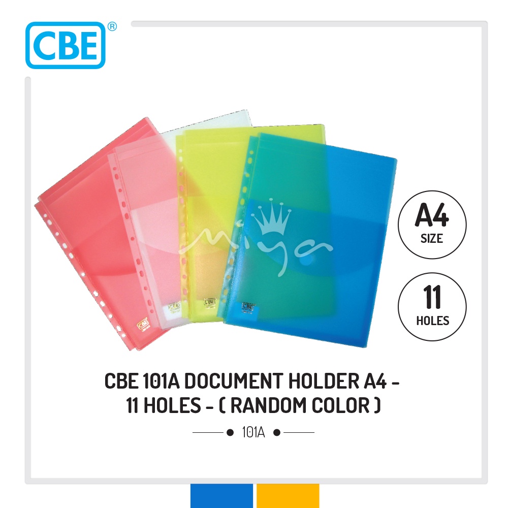 CBE 101A Document Holder File A4 - 11 Holes - ( Random Color ) | Shopee ...
